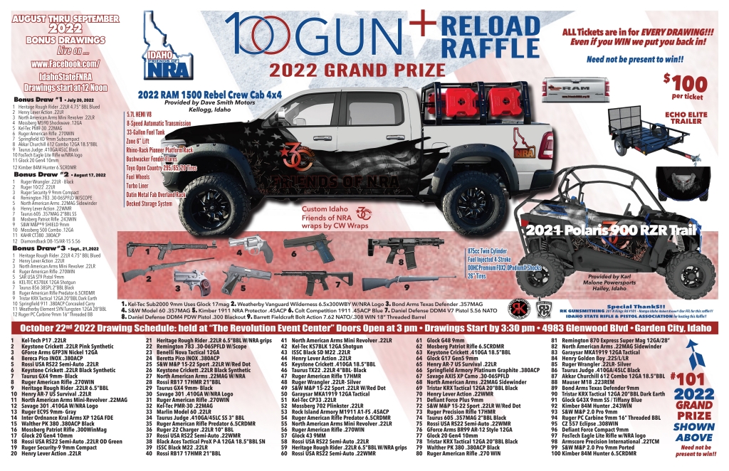 2022 Idaho FNRA 100 Gun Raffle | ISRPA - Idaho State Rifle & Pistol ...
